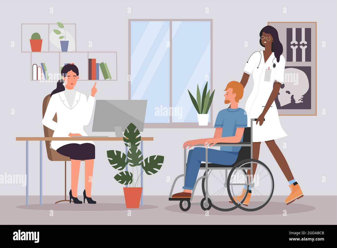 Young black disabled woman Stock Vector Images - Alamy