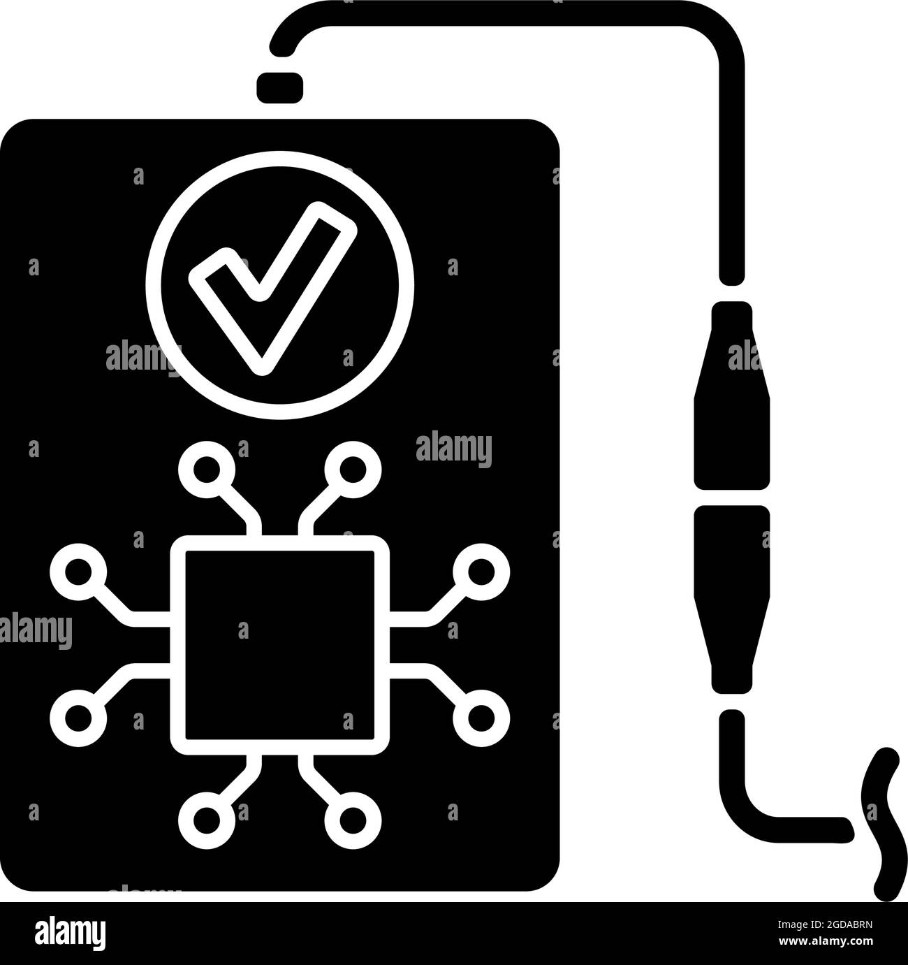 Intelligent recognition black glyph manual label icon Stock Vector ...