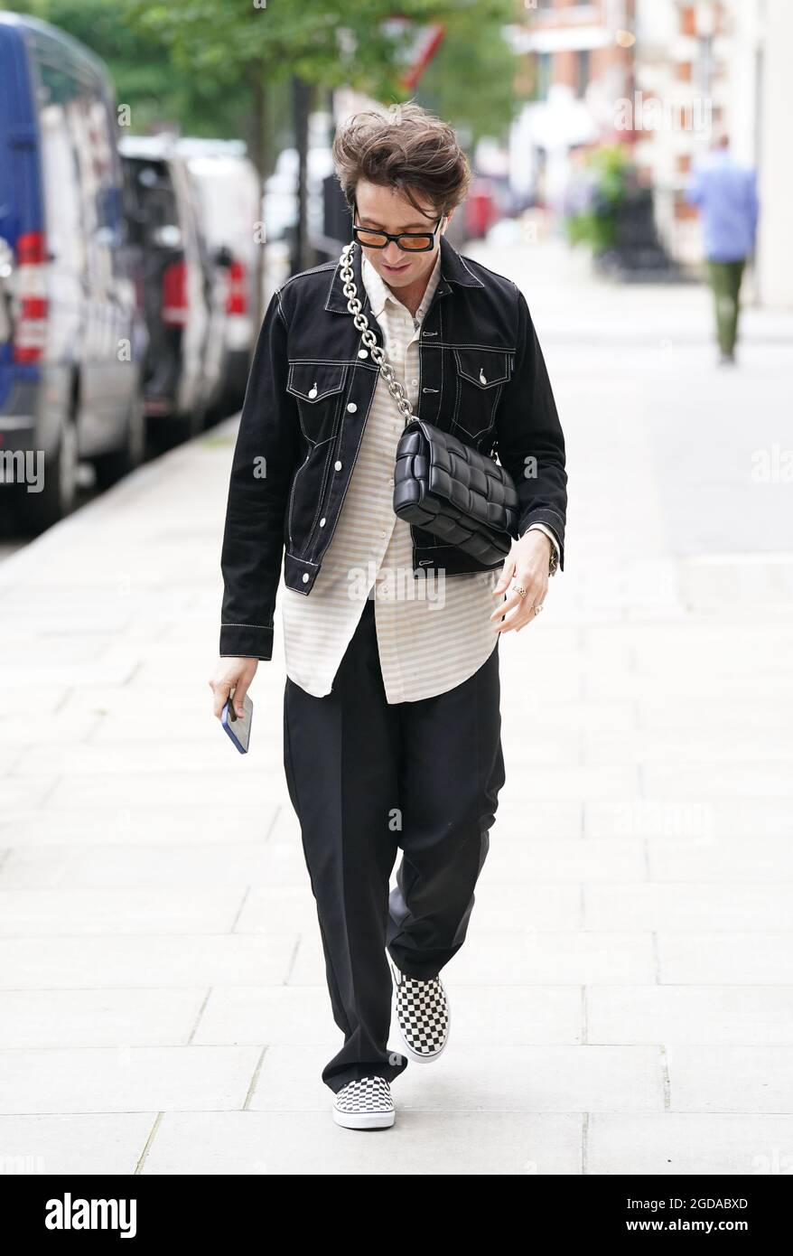 Radio presenter Nick Grimshaw arrives at BBC Broadcasting House in ...