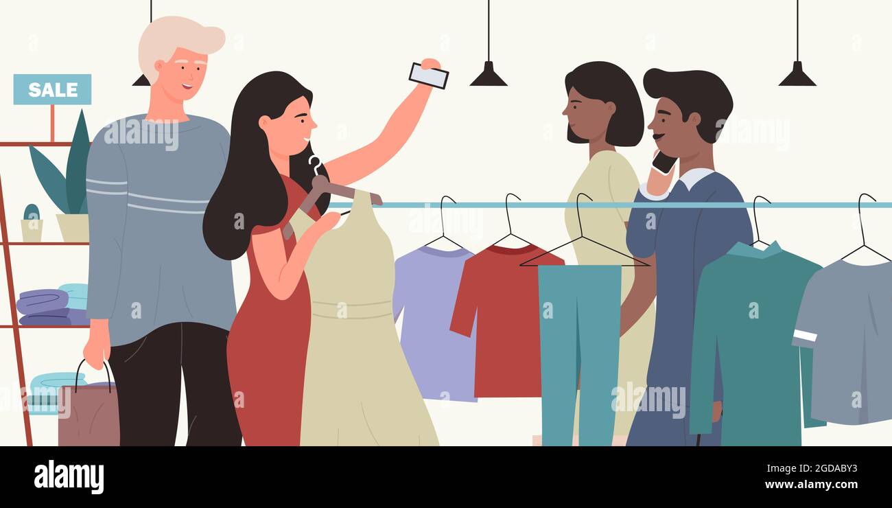 Fashion clothing people concept Stock Vector Images - Alamy