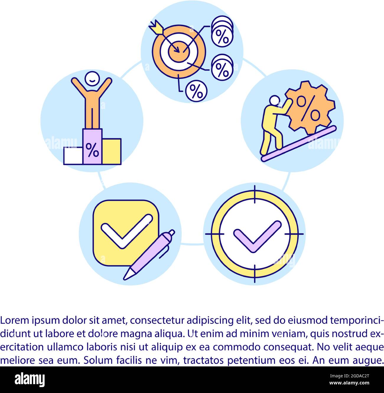 Challenge based program concept line icons with text Stock Vector Image ...