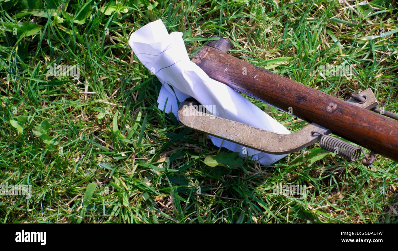 A Picking Stick Grabbing Litter off of the Ground Stock Photo - Alamy