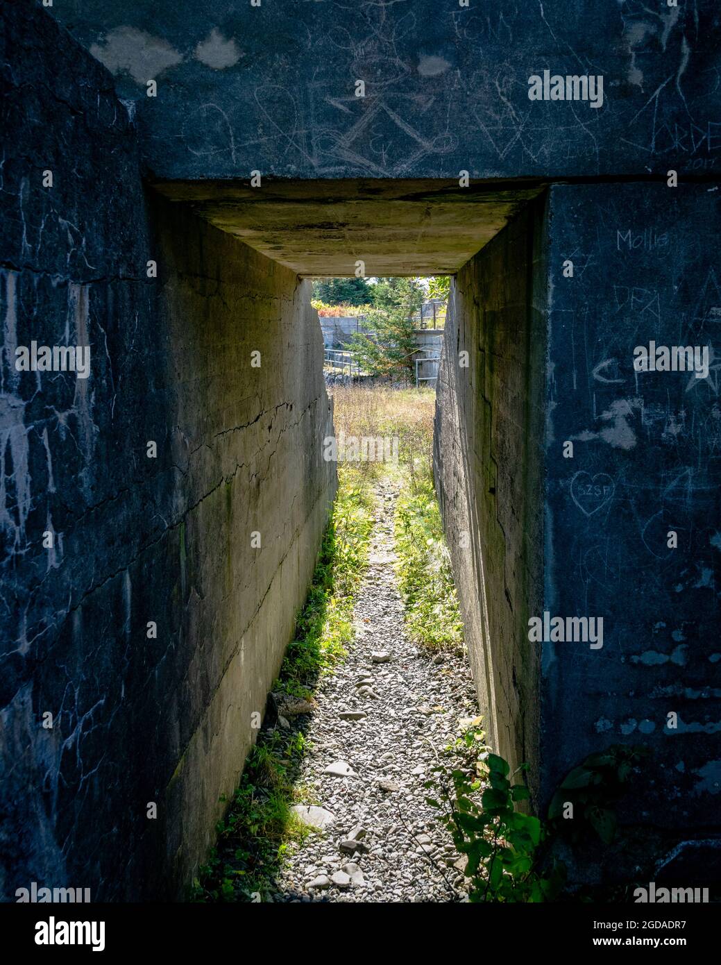 stone passageway in fort ives between to buildings Stock Photo - Alamy