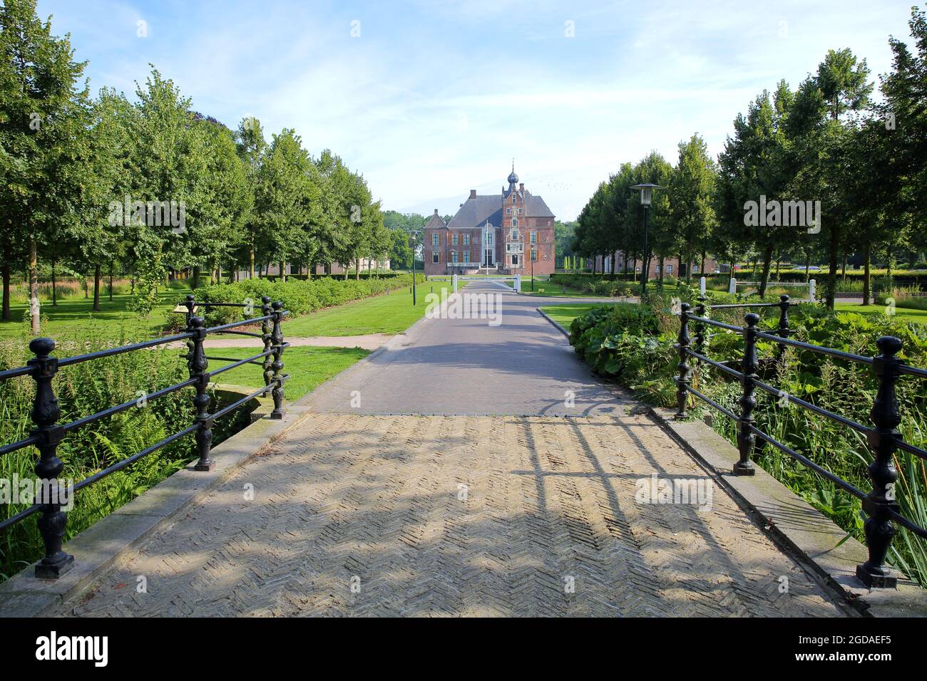 VAASSEN, GELDERLAND, NETHERLANDS - JULY 11, 2021: The main entrance to ...
