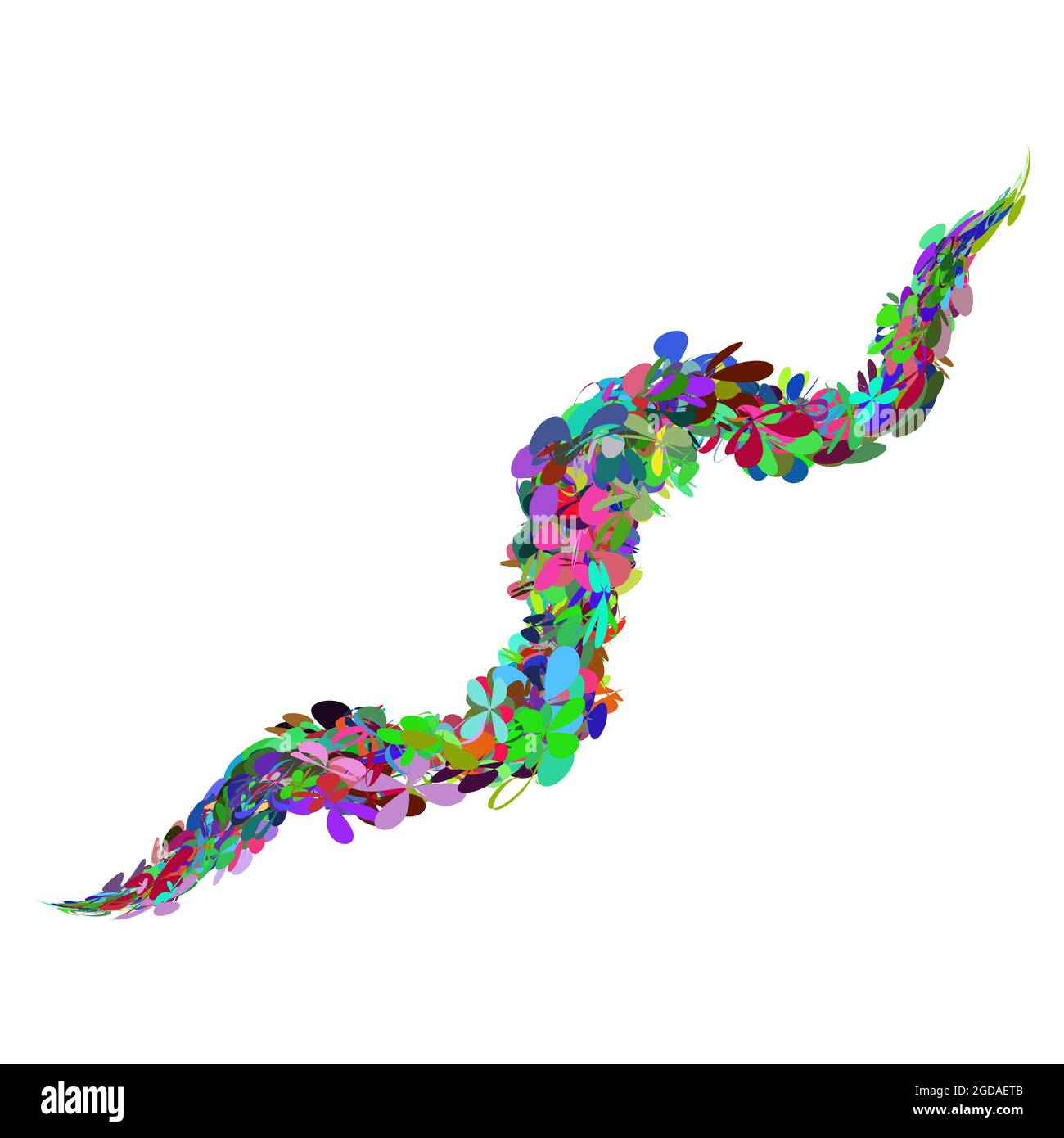 Colorful Flower Texture Isolated on White Background Stock Photo - Alamy