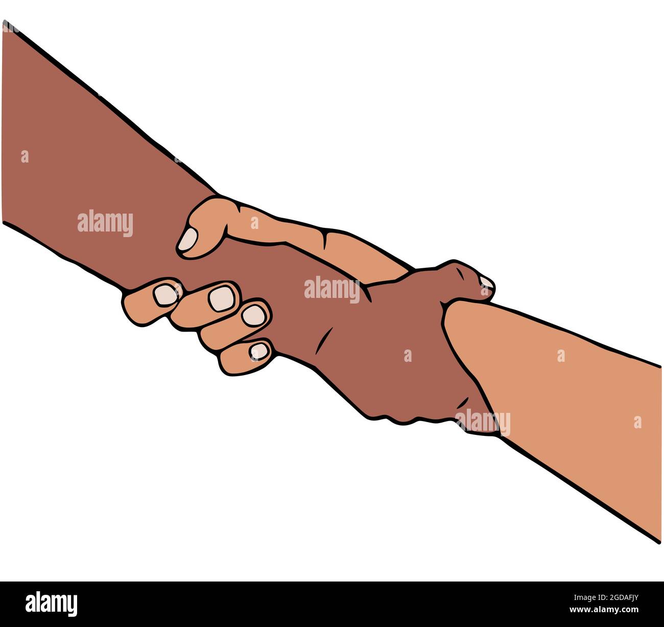 Helping hand vector illustration in cartoon style Stock Vector Image ...