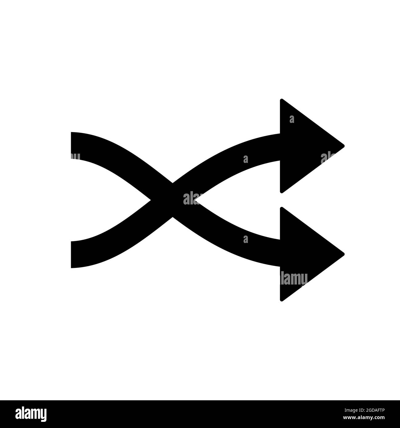 Two crossed arrows Stock Vector Images - Alamy