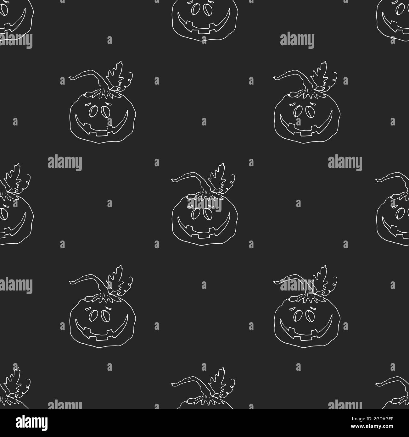Halloween pumpkin seamless pattern. Cute cartoon pumpkins, holiday background design, vector ...