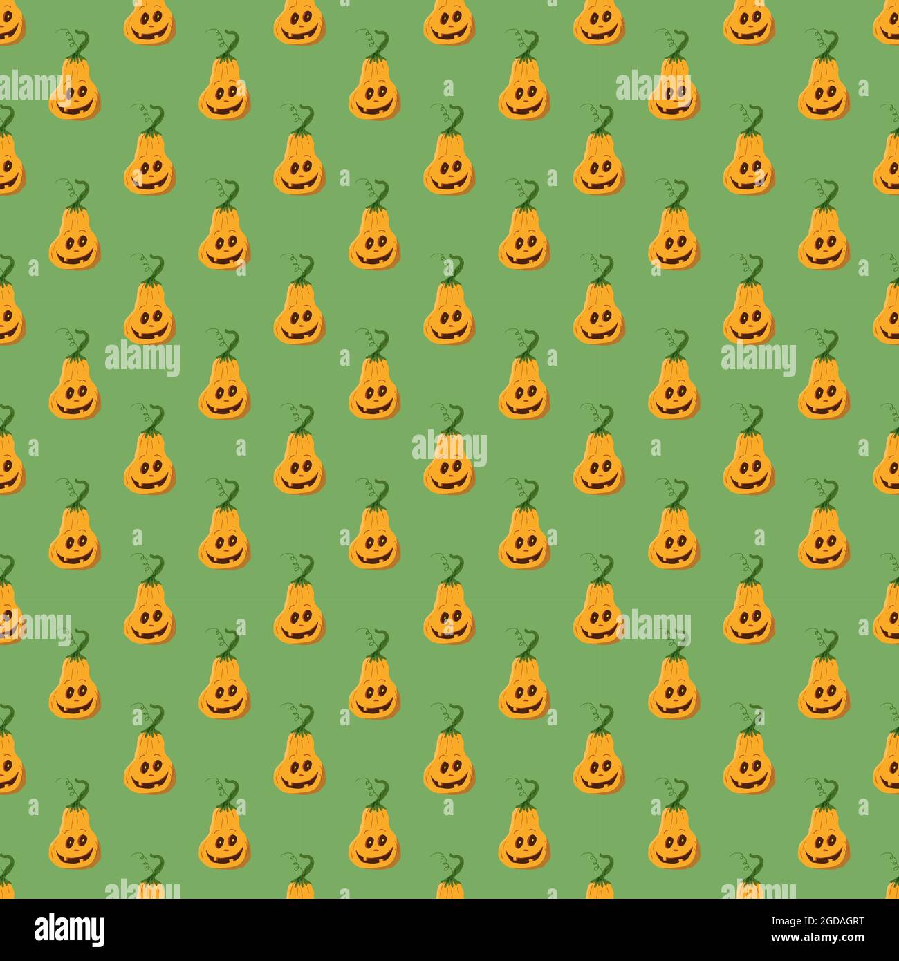 Halloween pumpkin seamless pattern. Cute cartoon pumpkins, holiday ...