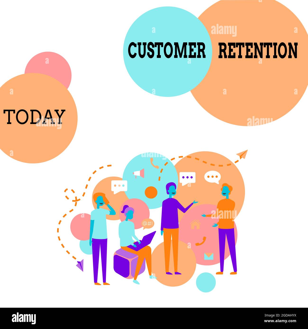 Writing Displaying Text Customer Retention Business Approach Actions Or Activities Companies