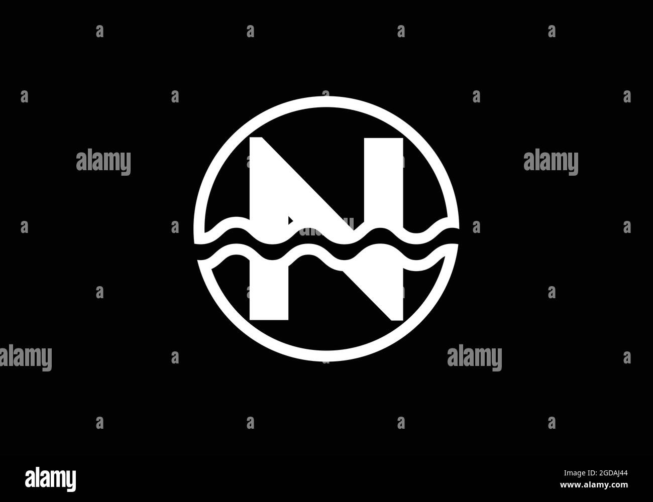 Blue letter water wave Black and White Stock Photos & Images - Alamy