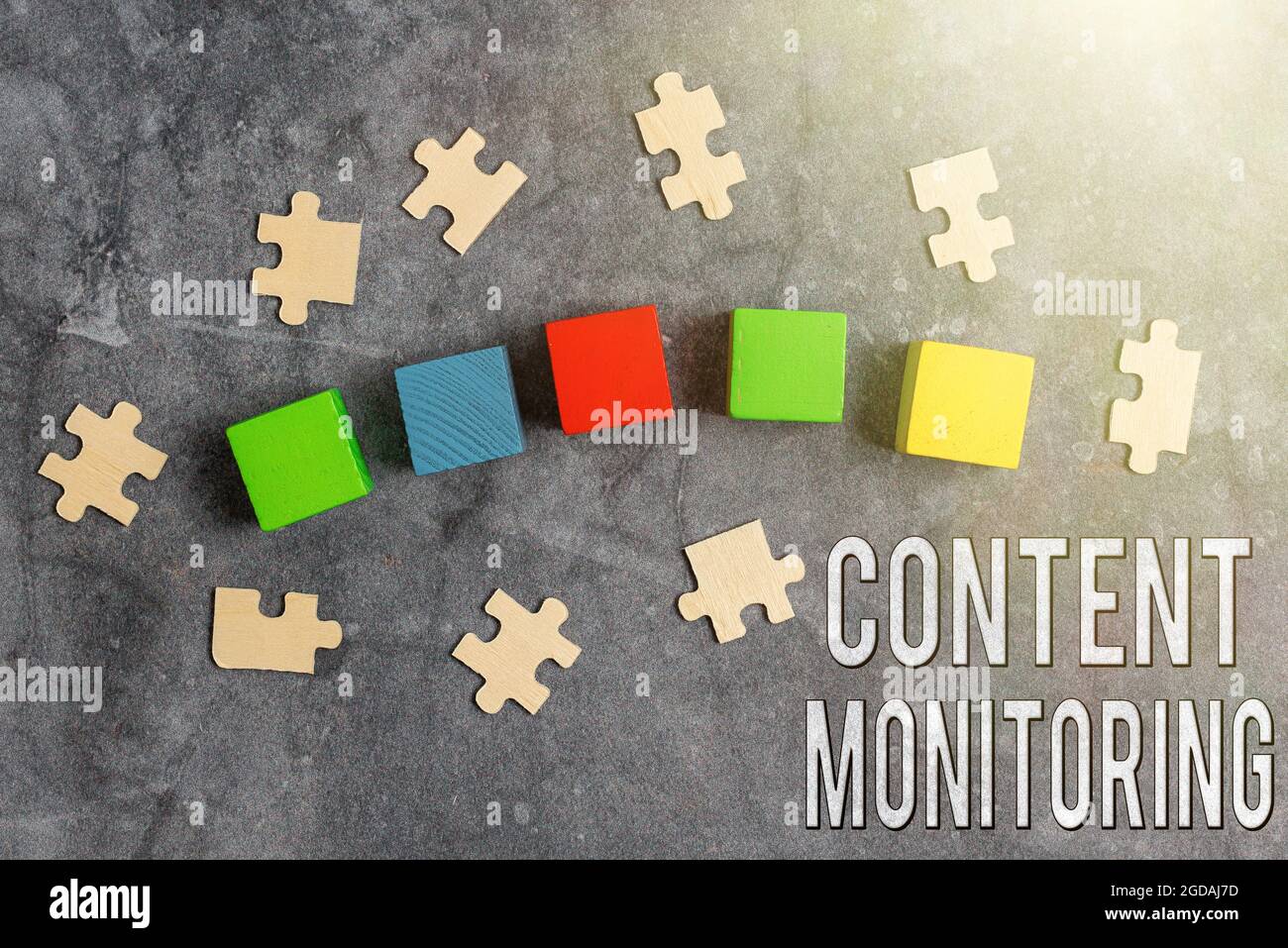 Sign displaying Content Monitoring. Internet Concept a tool to identify ...