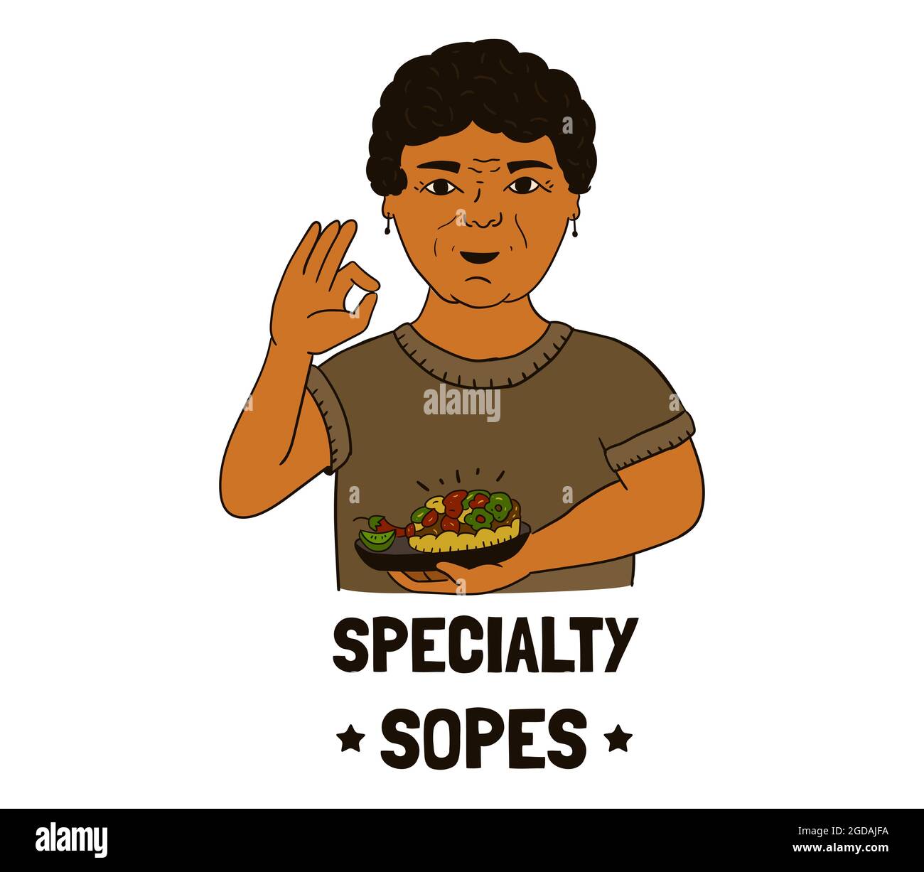 Grandma and the Mexican dish Sopes or Sope is a cute and funny ...