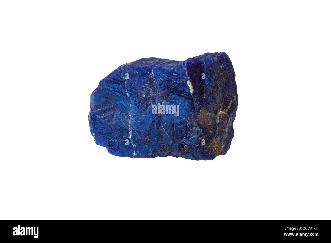 raw unpolished blue sodalite isolated on a white background Stock Photo ...