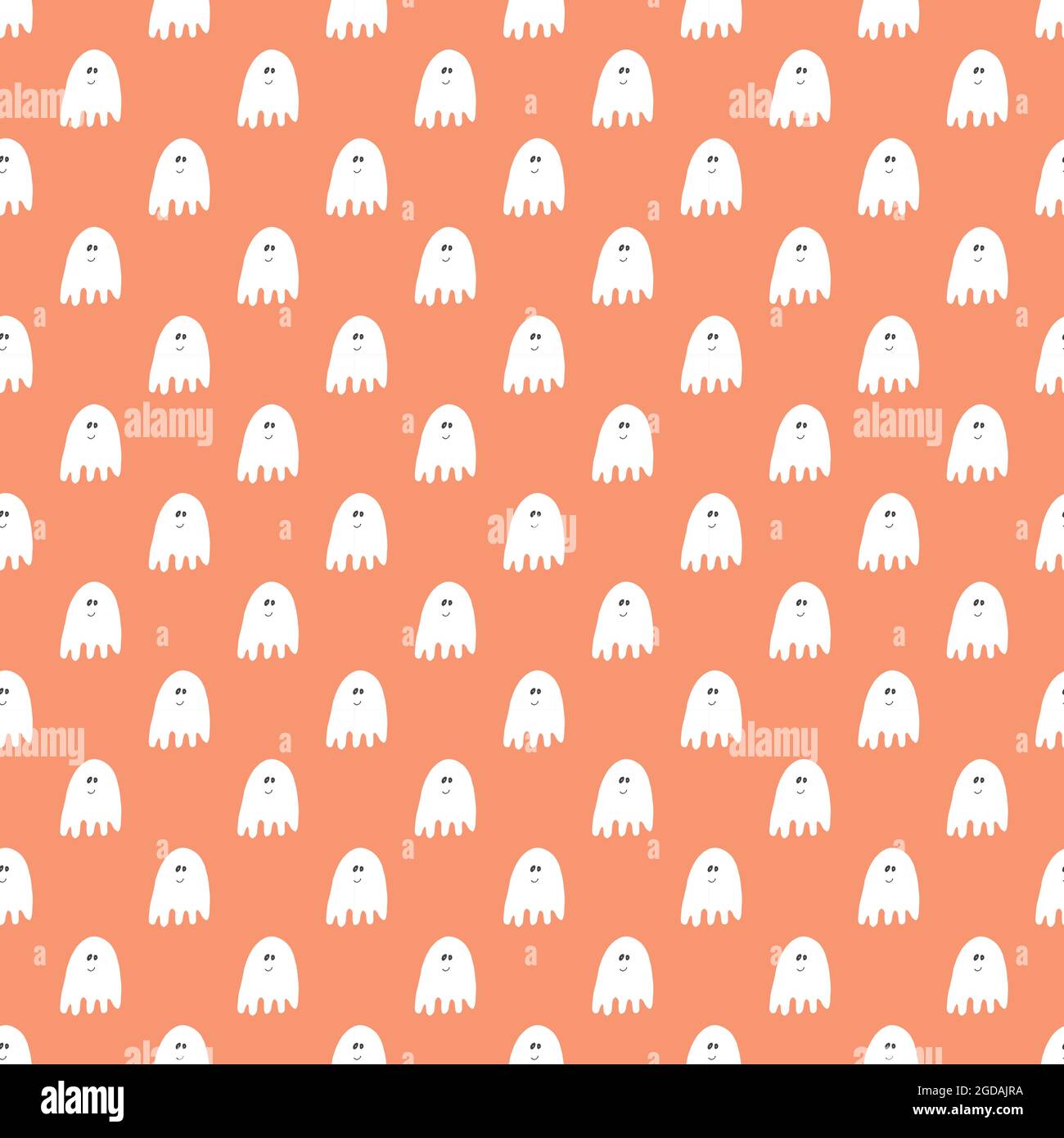 Cute ghost seamless pattern design. Halloween holiday, cartoon ...