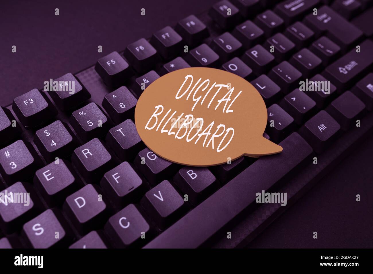 Sign displaying Digital Billboard. Business overview billboard that ...