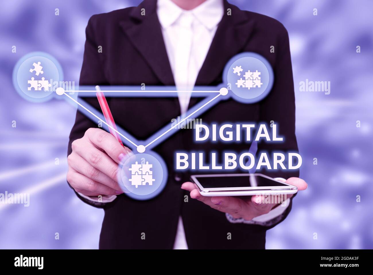 Hand writing sign Digital Billboard. Concept meaning billboard that ...