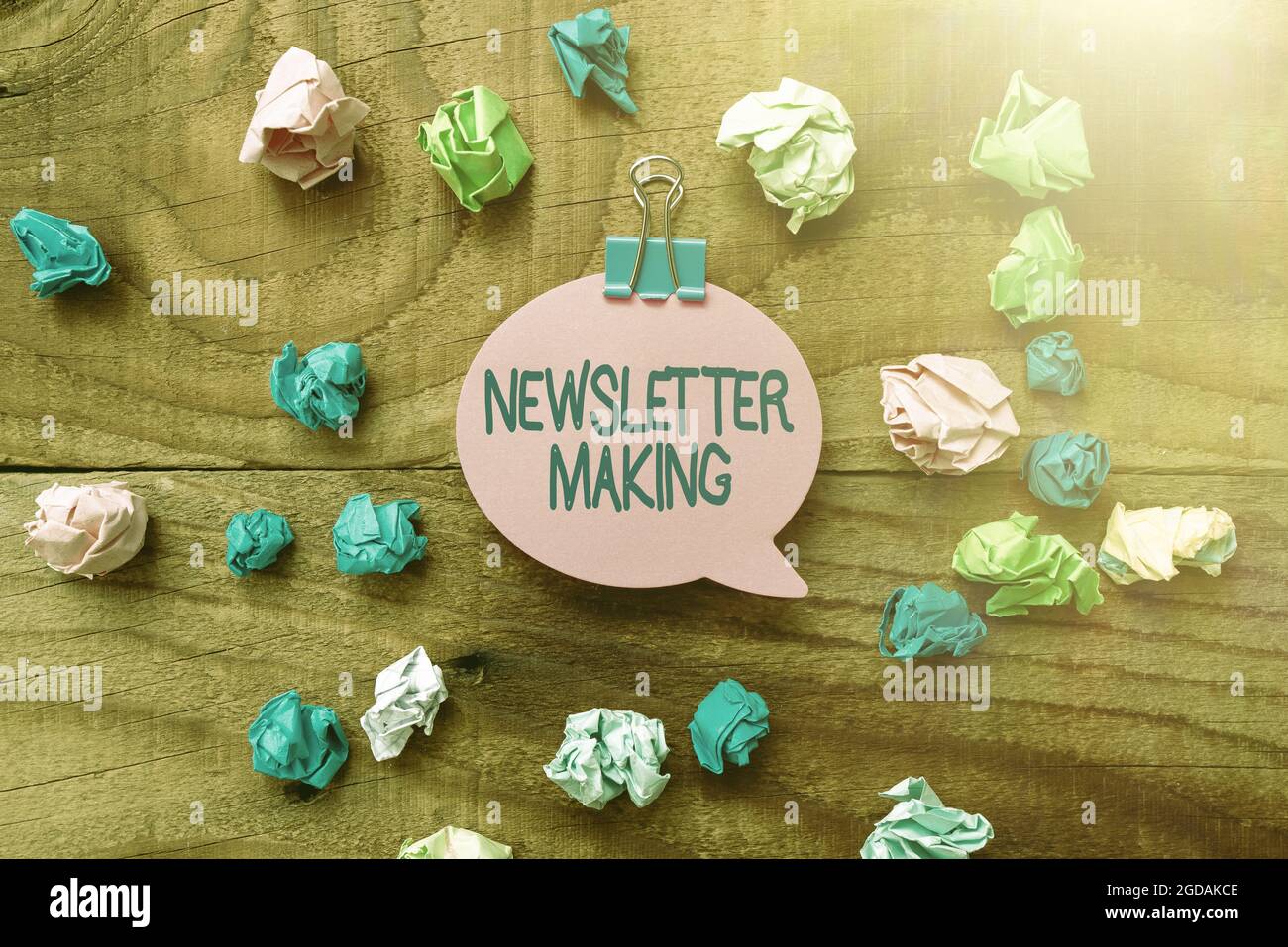 Conceptual display Newsletter Making. Concept meaning printed report ...