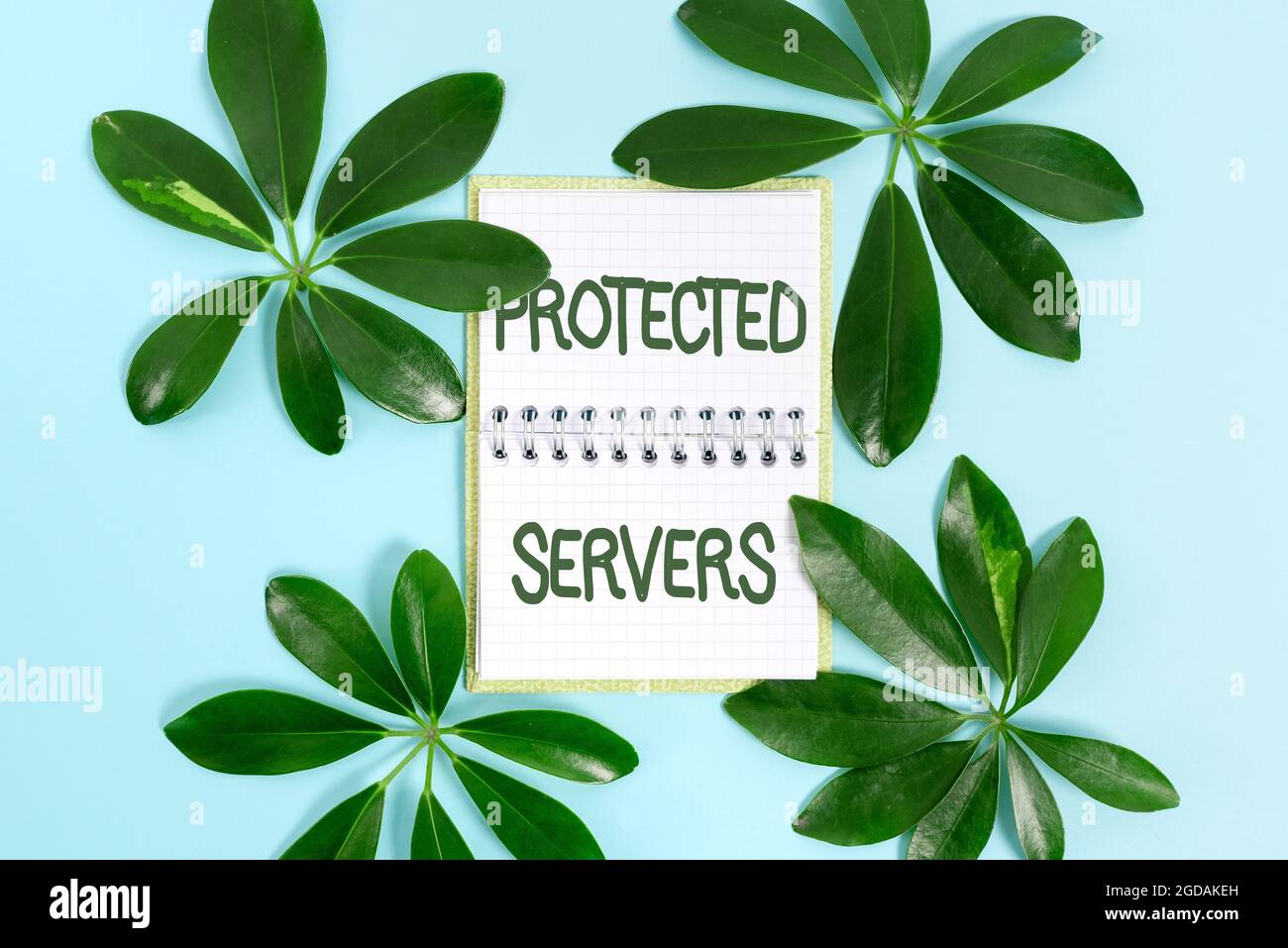 Conceptual display Protected Servers. Business idea technology for ...