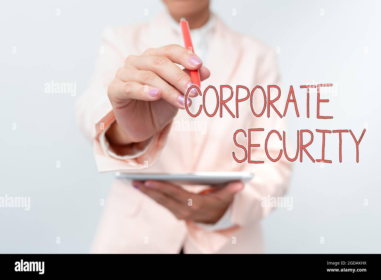 Conceptual caption Corporate Security. Business concept practice of ...