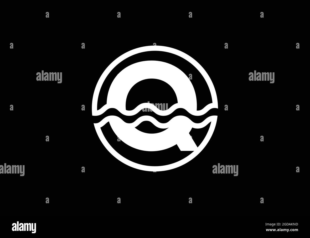 Alphabet a wave illustration Black and White Stock Photos & Images - Alamy