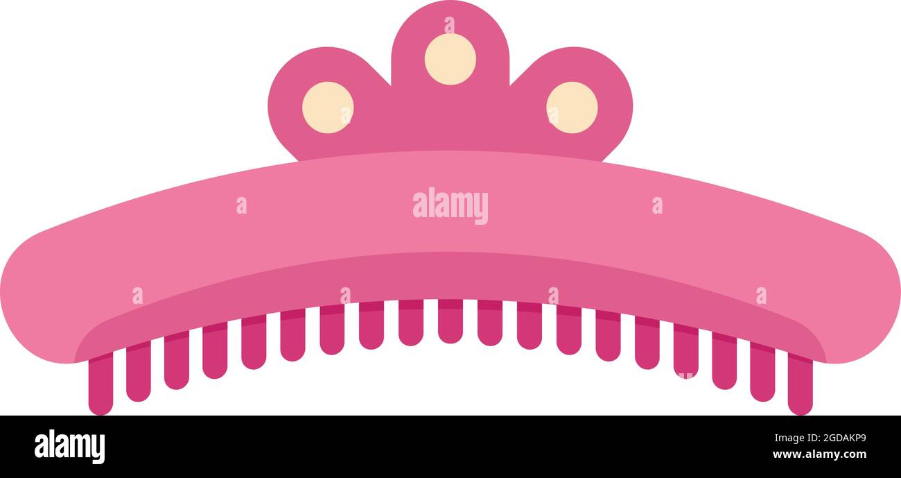 Woman barrette icon flat isolated vector Stock Vector Image & Art - Alamy