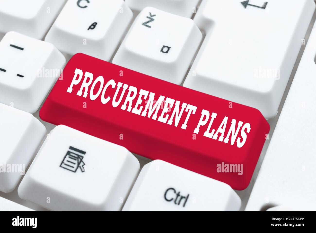 Handwriting text Procurement Plans. Business approach determining the ...