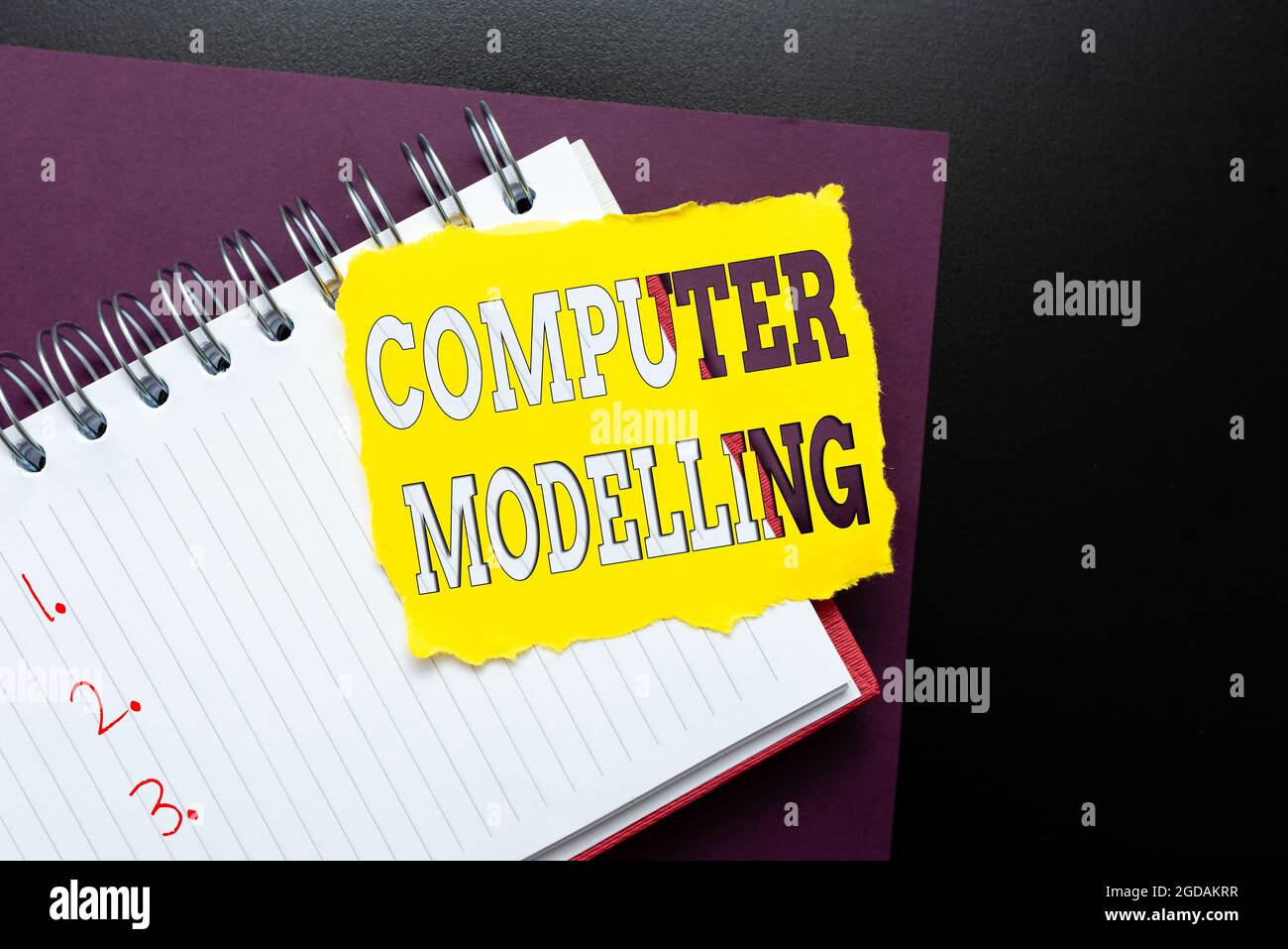 Conceptual display Computer Modelling. Business idea using a computer ...