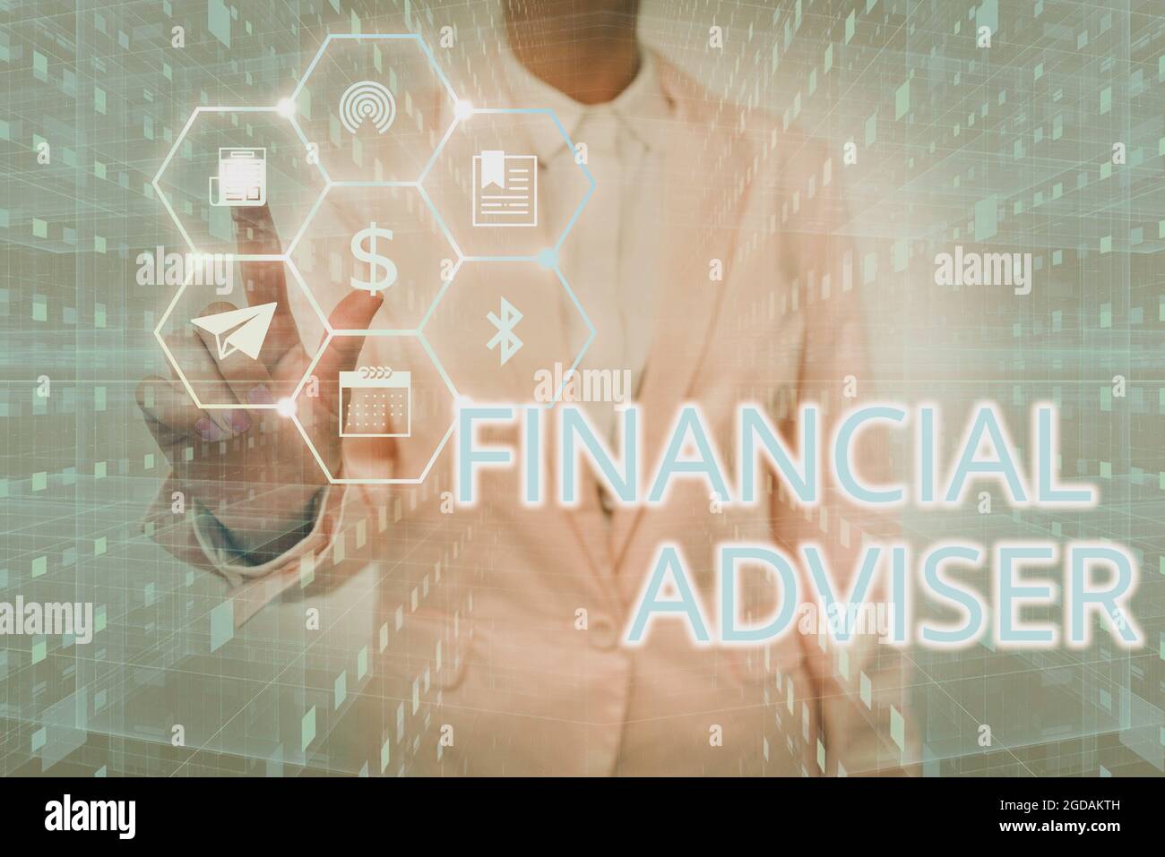Conceptual display Financial Adviser. Business idea person who is ...