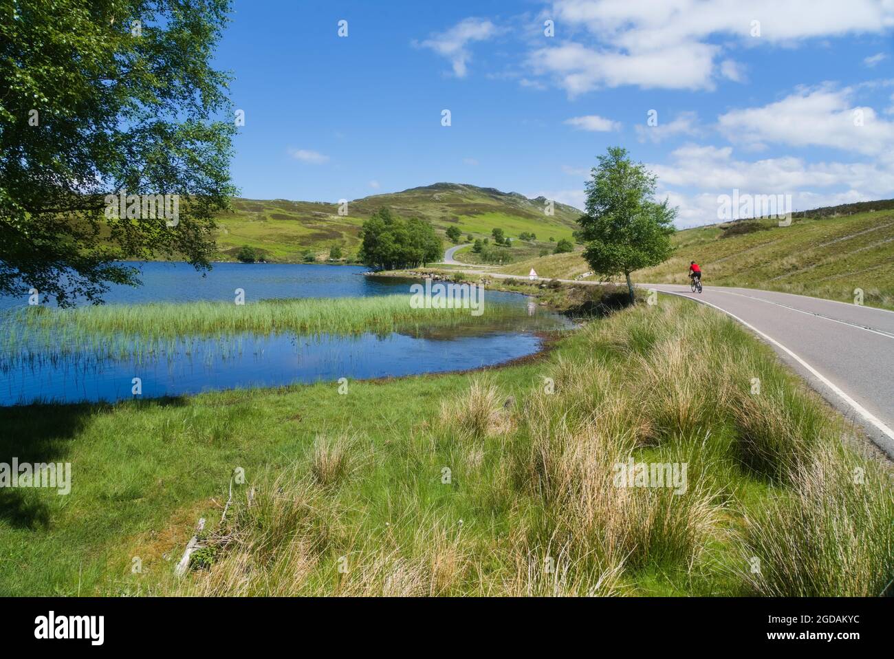Beautiful Loch Tarff, B862, near Fort Augustus, Cyclists, cycling, on ...