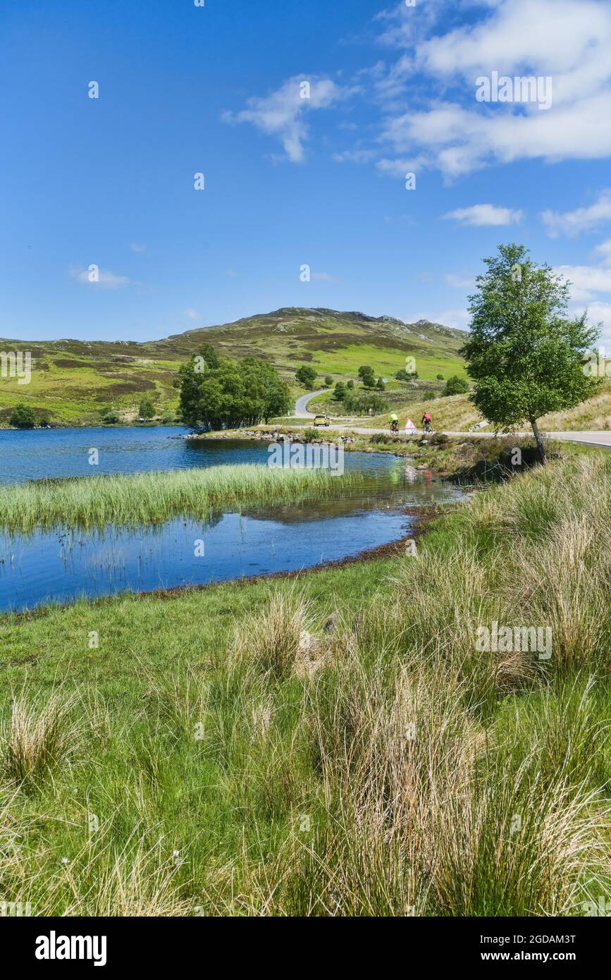 Beautiful Loch Tarff, B862, near Fort Augustus, Cyclists, cycling, on ...