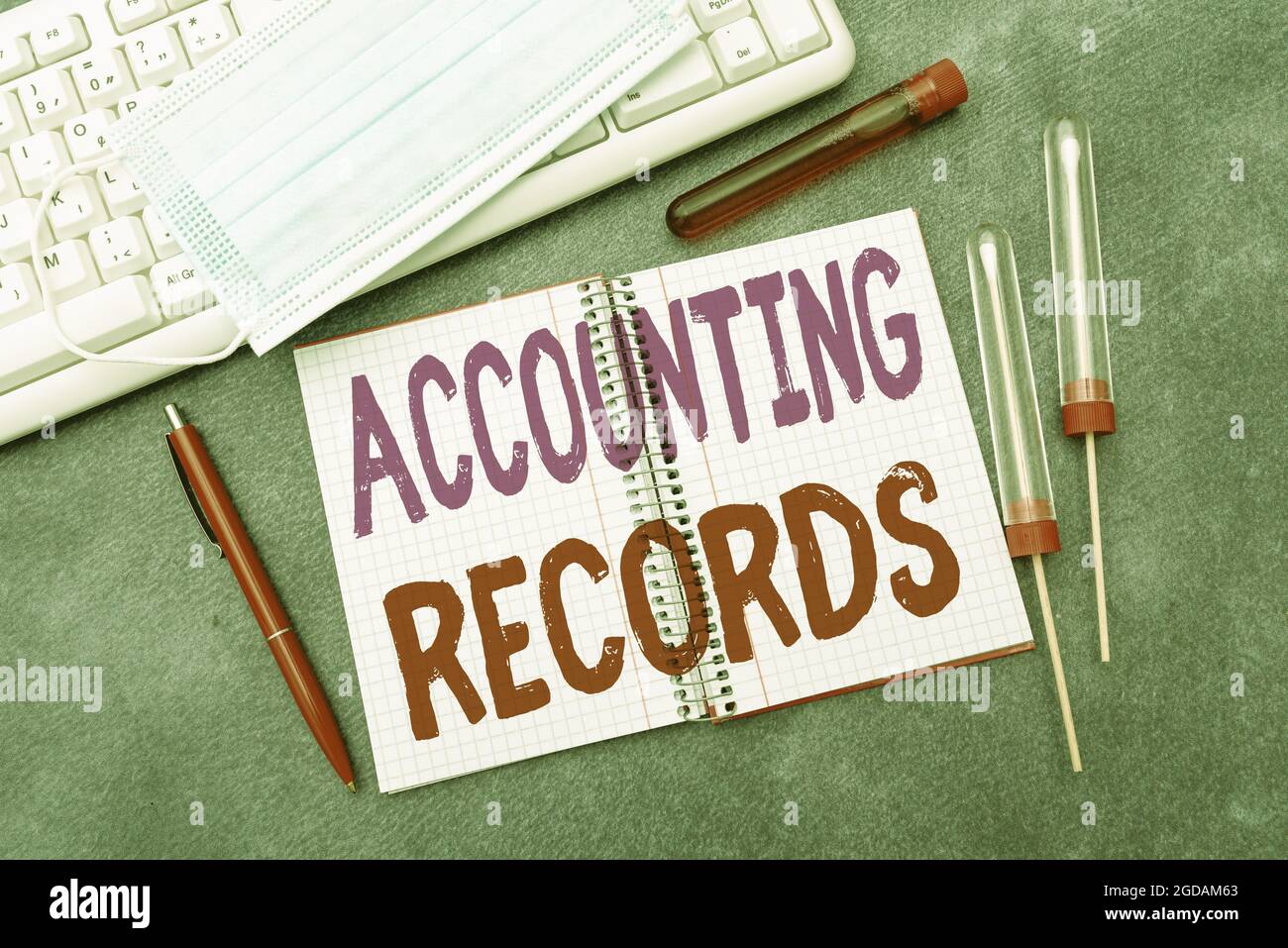 Text showing inspiration Accounting Records. Word for Manual or ...