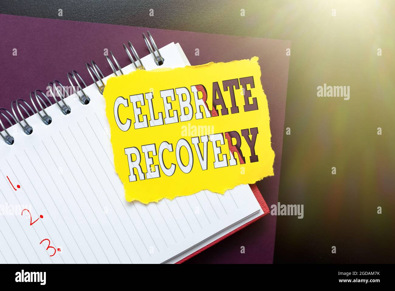 Text sign showing Celebrate Recovery. Business showcase recovery ...