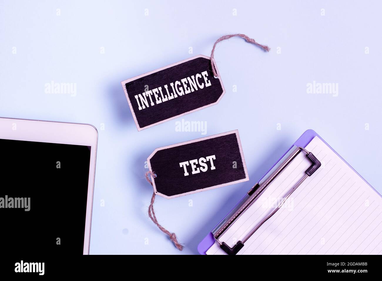 Text caption presenting Intelligence Test. Business concept test ...