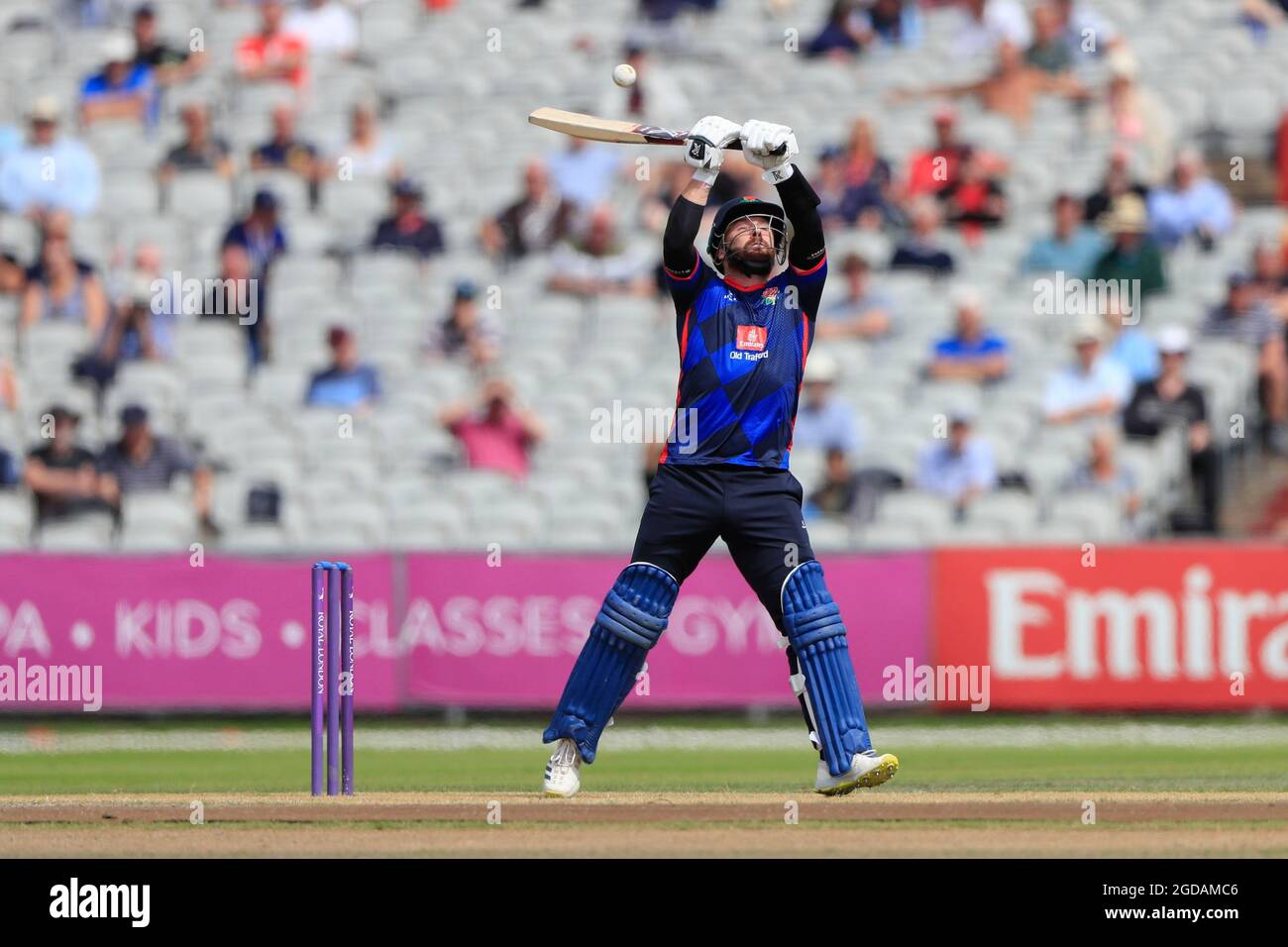 Steven Croft of Lancashire on his way bro a top score of 93 runs Stock ...