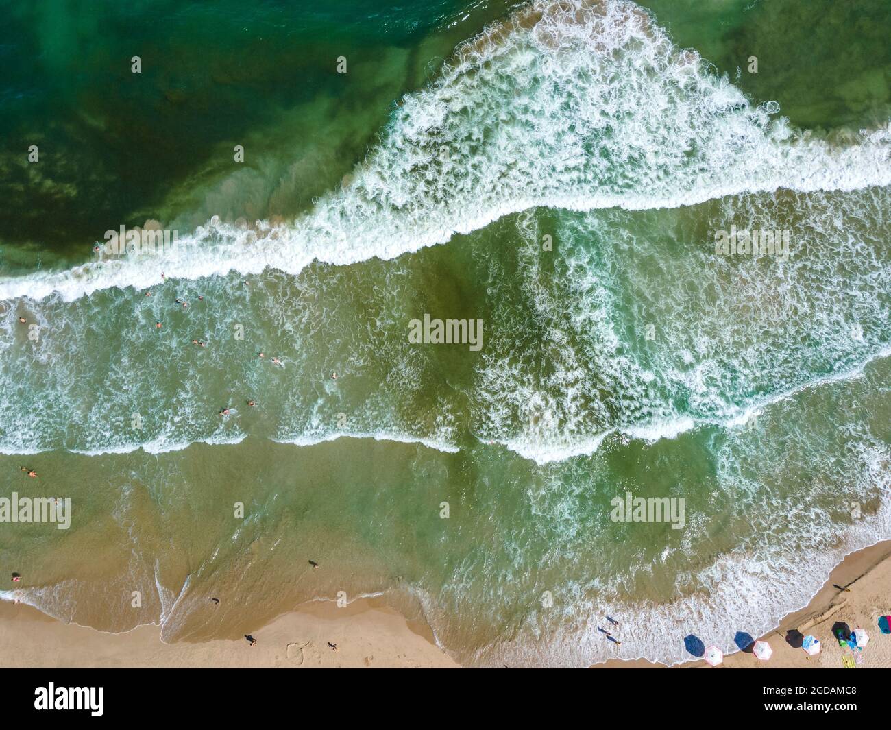 Amazing Aerial view of South Beach of Primorsko, Burgas Region ...