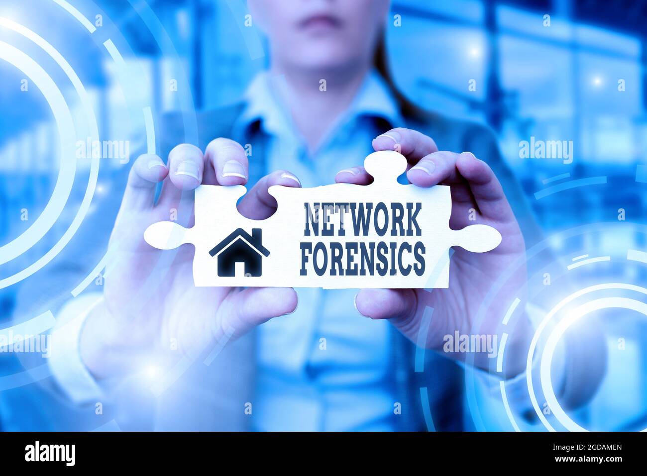 Writing Displaying Text Network Forensics Word Written On Monitoring