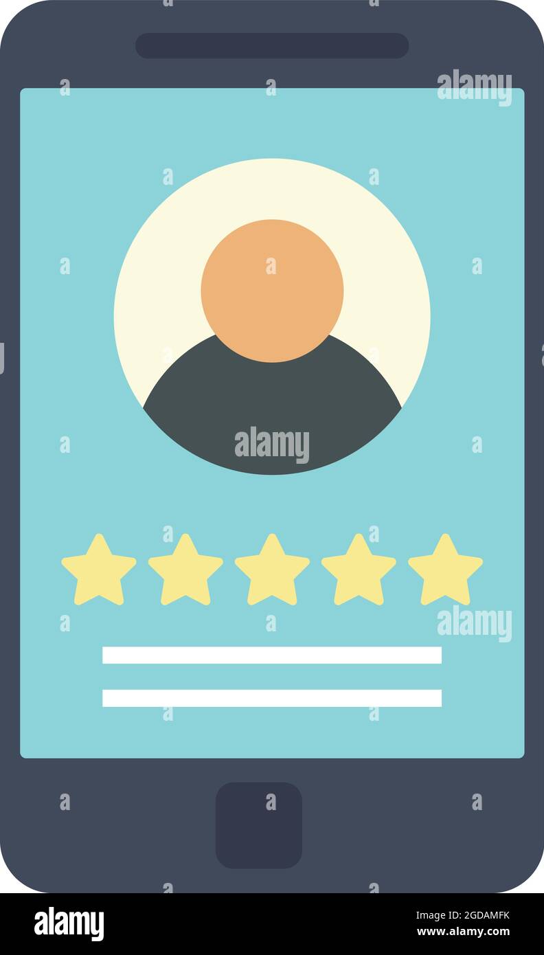 Smartphone reputation icon flat isolated vector Stock Vector Image ...