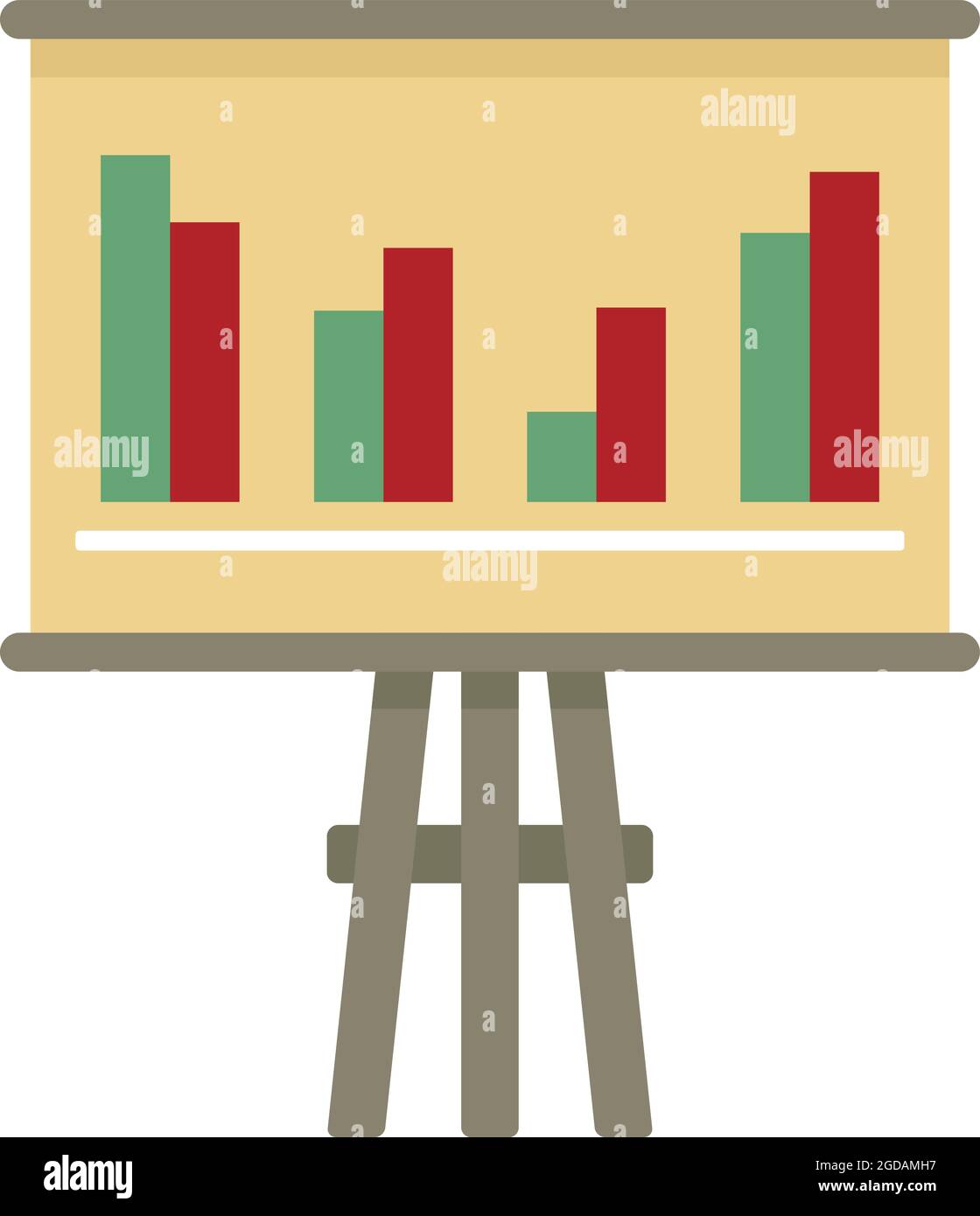 Trade war banner graph icon flat isolated vector Stock Vector Image ...