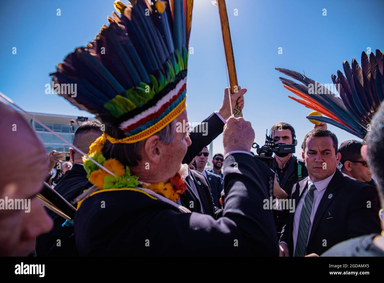 Brasilia, Brazil. 12th Aug, 2021. This Thursday (12), President Jair ...