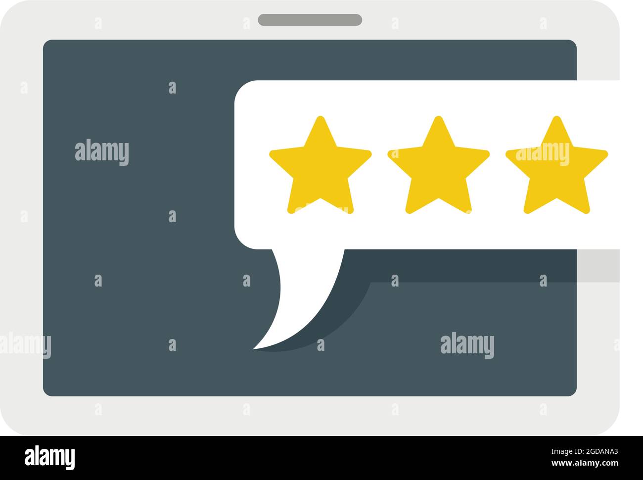 Tablet reputation icon flat isolated vector Stock Vector Image & Art ...