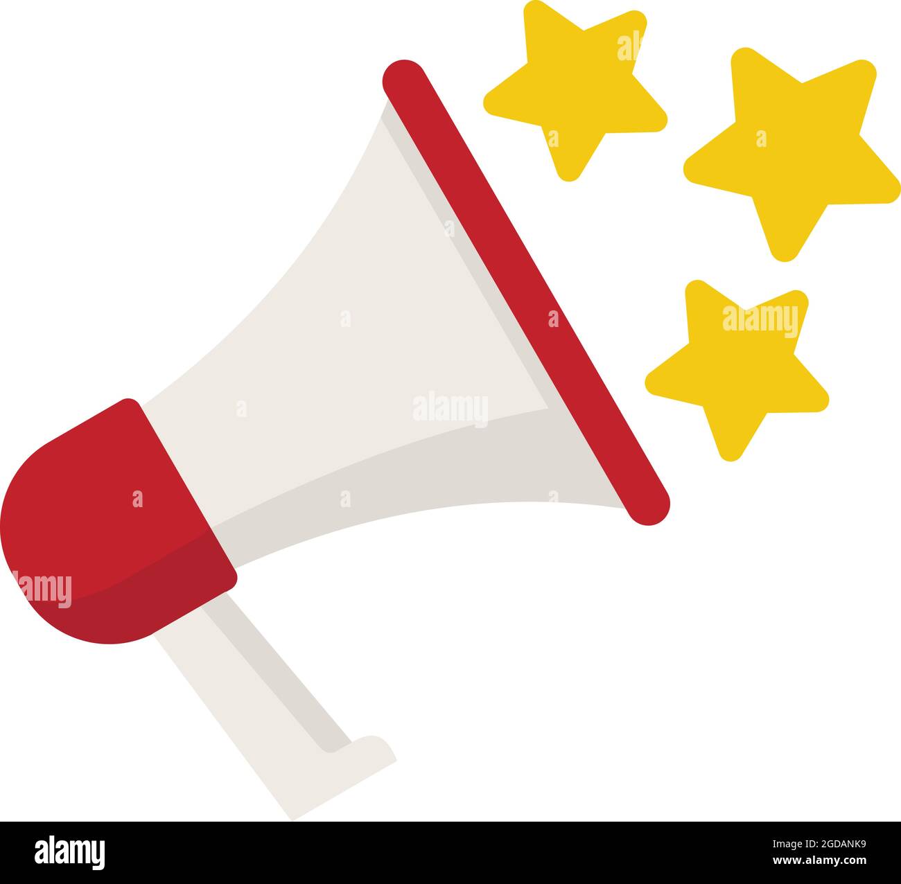 Megaphone reputation icon flat isolated vector Stock Vector Image & Art ...