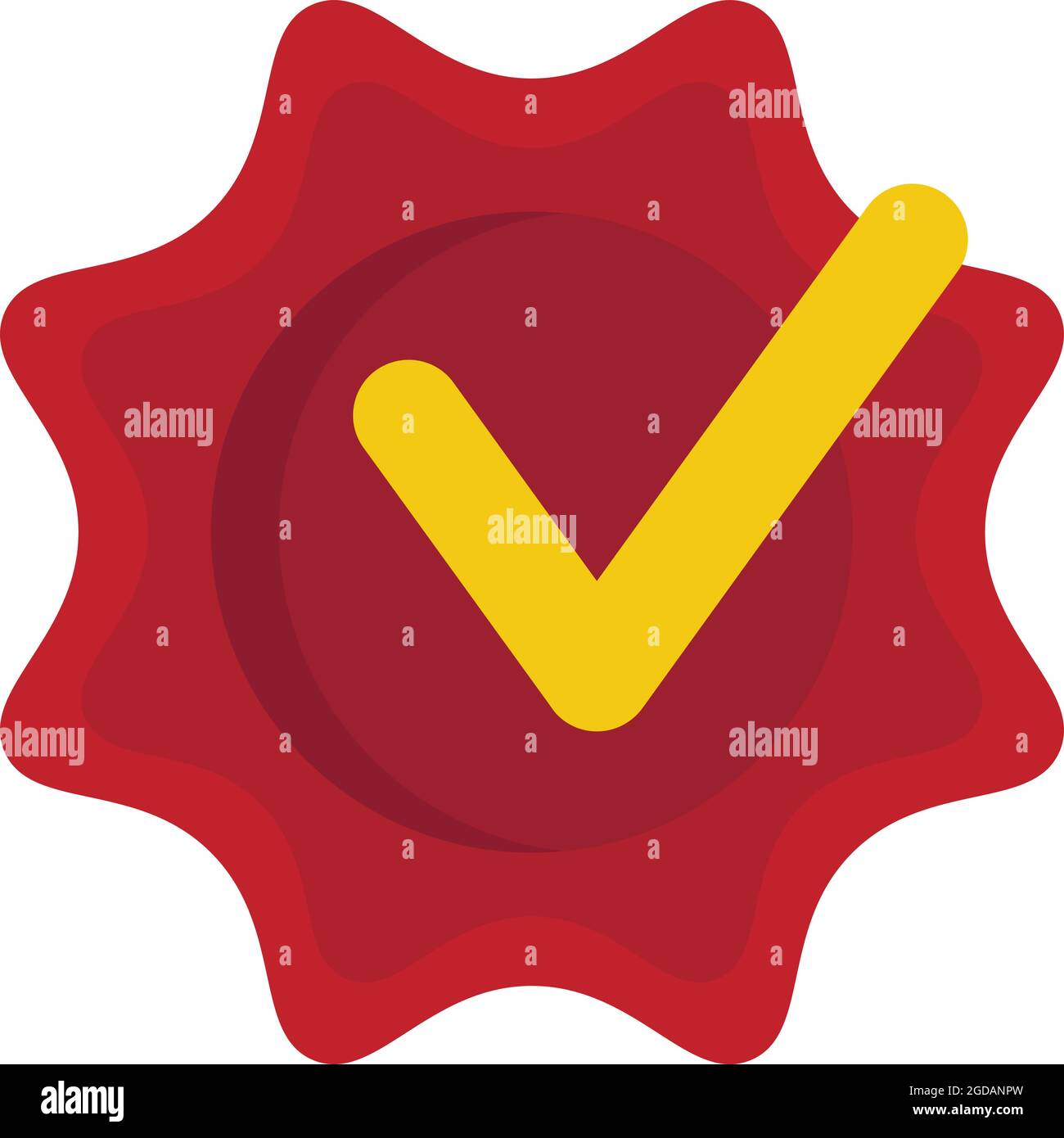 Approved reputation icon flat isolated vector Stock Vector Image & Art ...