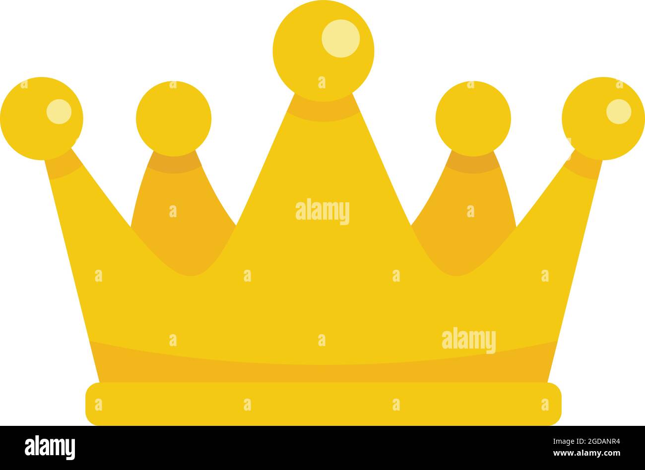 Gold crown reputation icon flat isolated vector Stock Vector Image ...