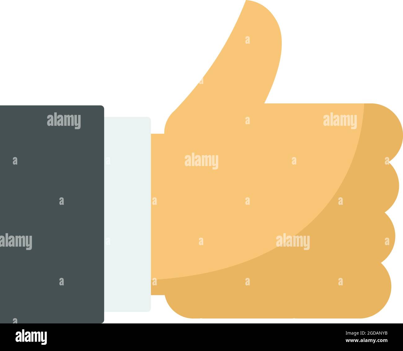 Thumb up reputation icon flat isolated vector Stock Vector Image & Art ...