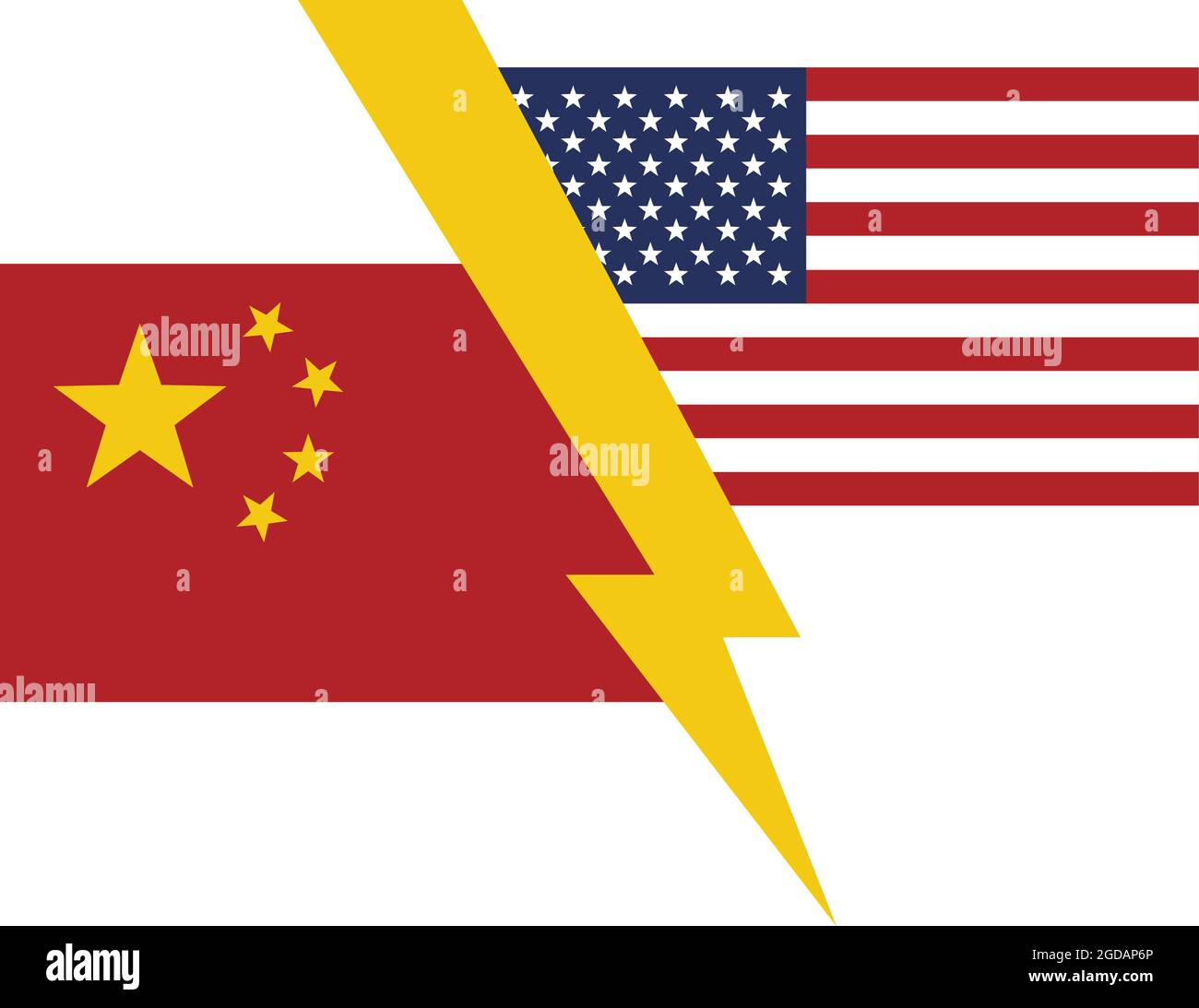 American map chinese usa flag hi-res stock photography and images - Alamy