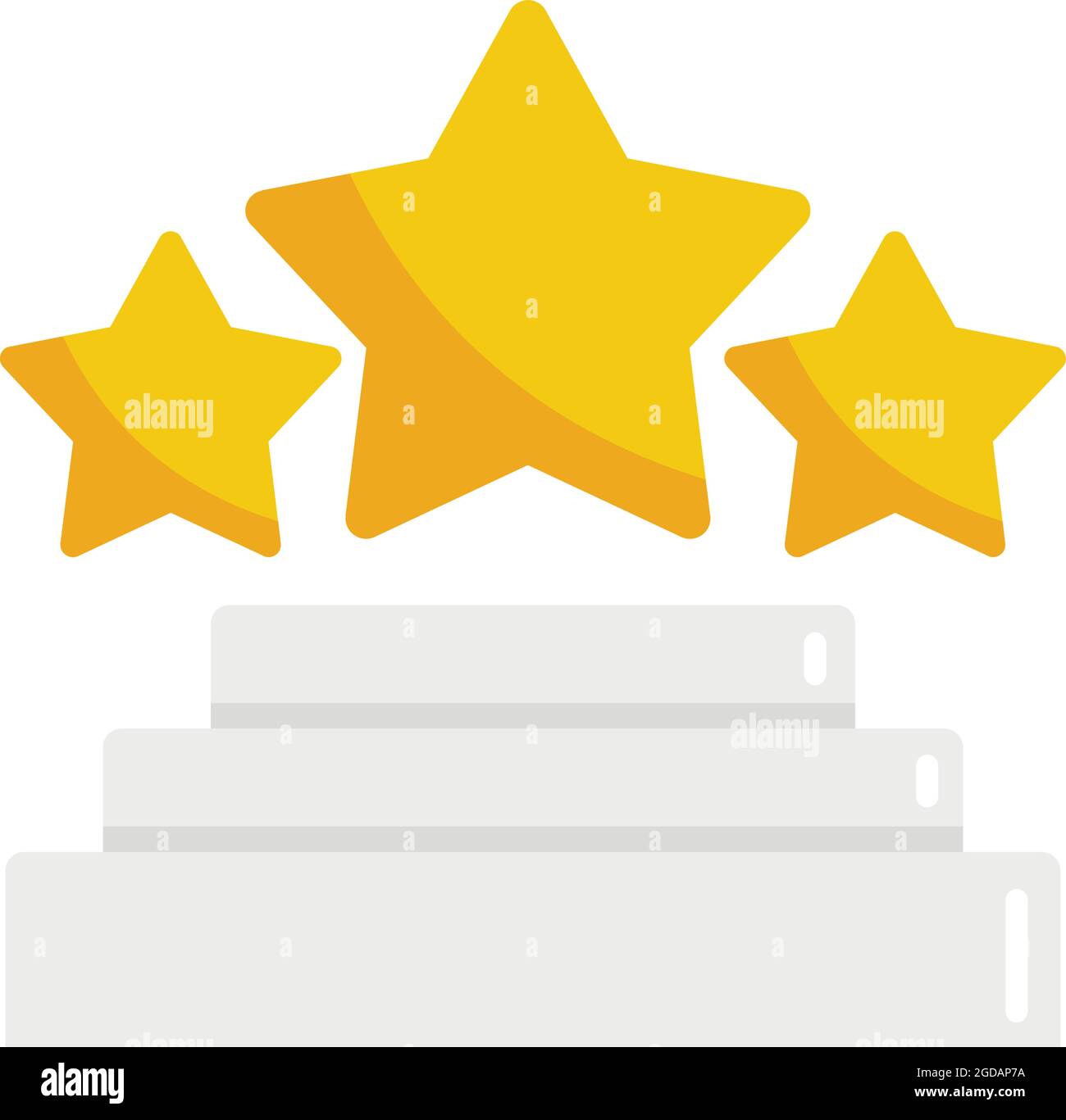 Happy star reputation icon flat isolated vector Stock Vector Image ...