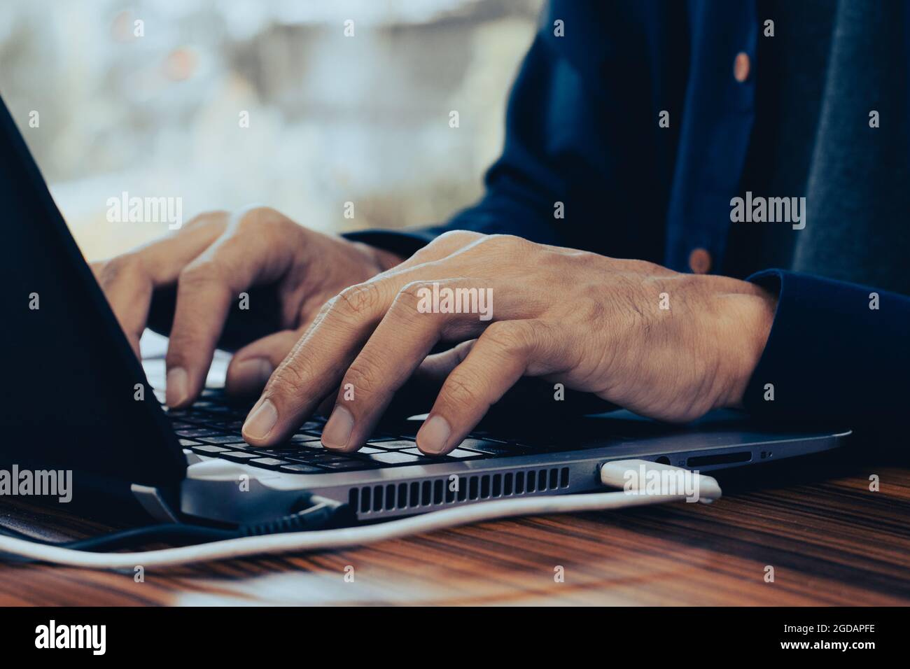 Male trader using computer trade hi-res stock photography and images ...