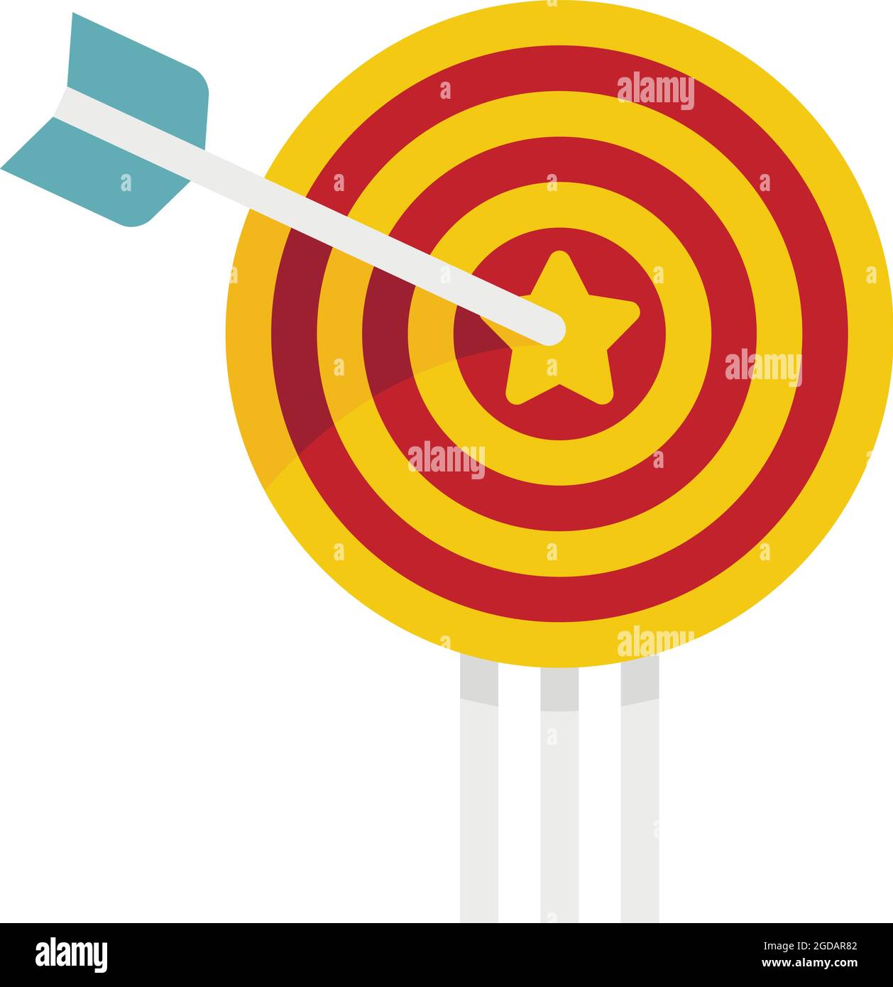 Target reputation icon flat isolated vector Stock Vector Image & Art ...