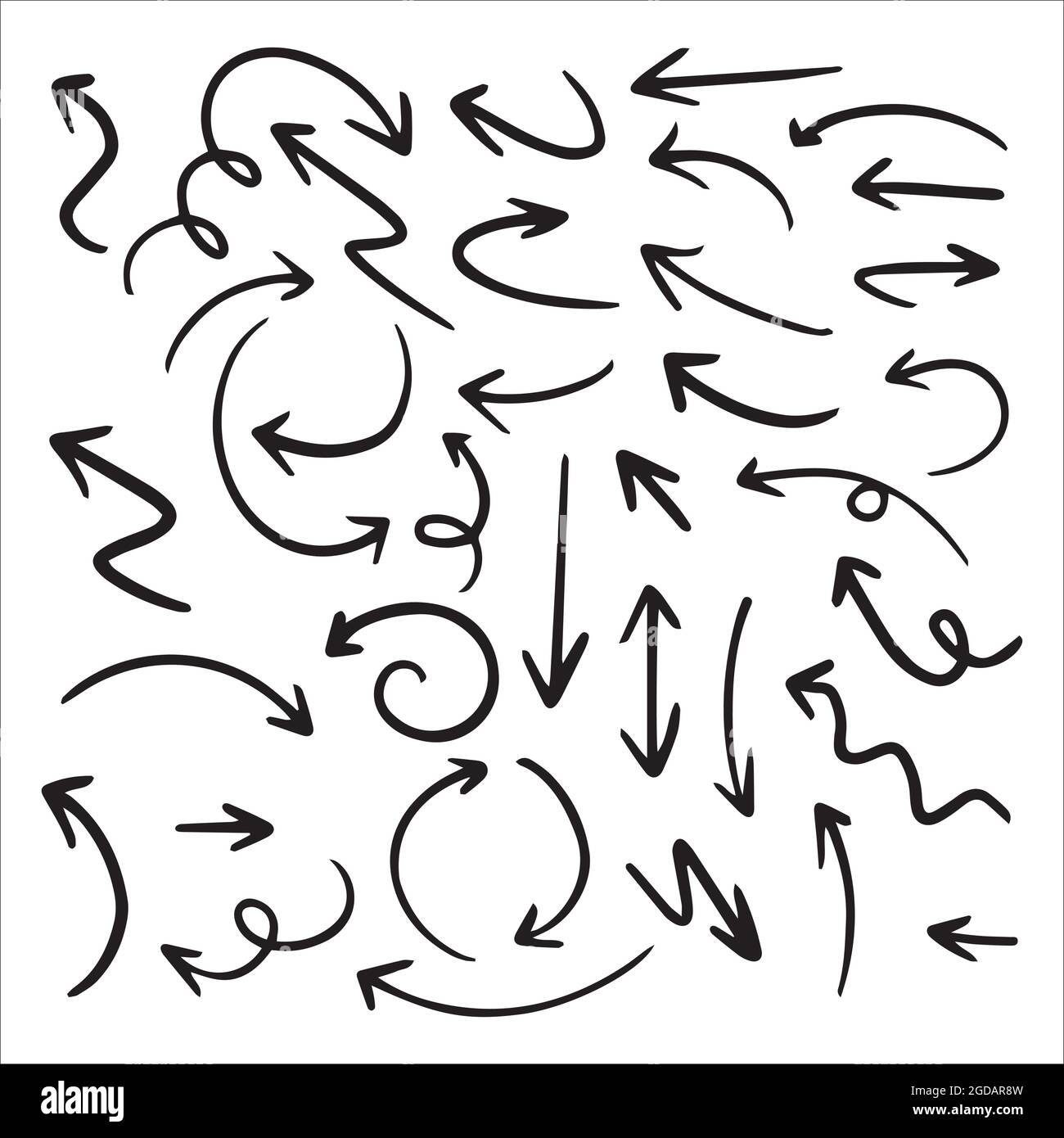 vector set of hand drawn arrows Stock Vector Image & Art - Alamy